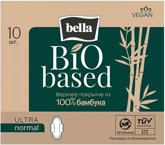 Прокладки Bio based ultra normal для критических дней, Bella, 10 шт ...